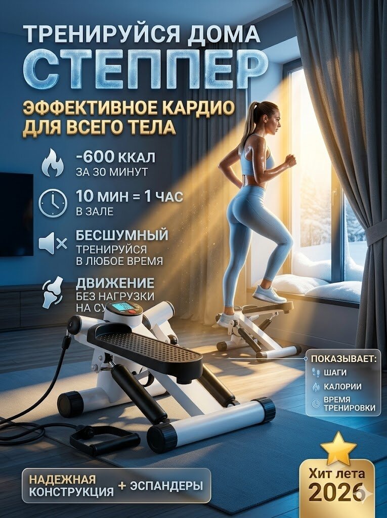Степпер тренажер для дома 150кг тренажер для похудения для ходьбы