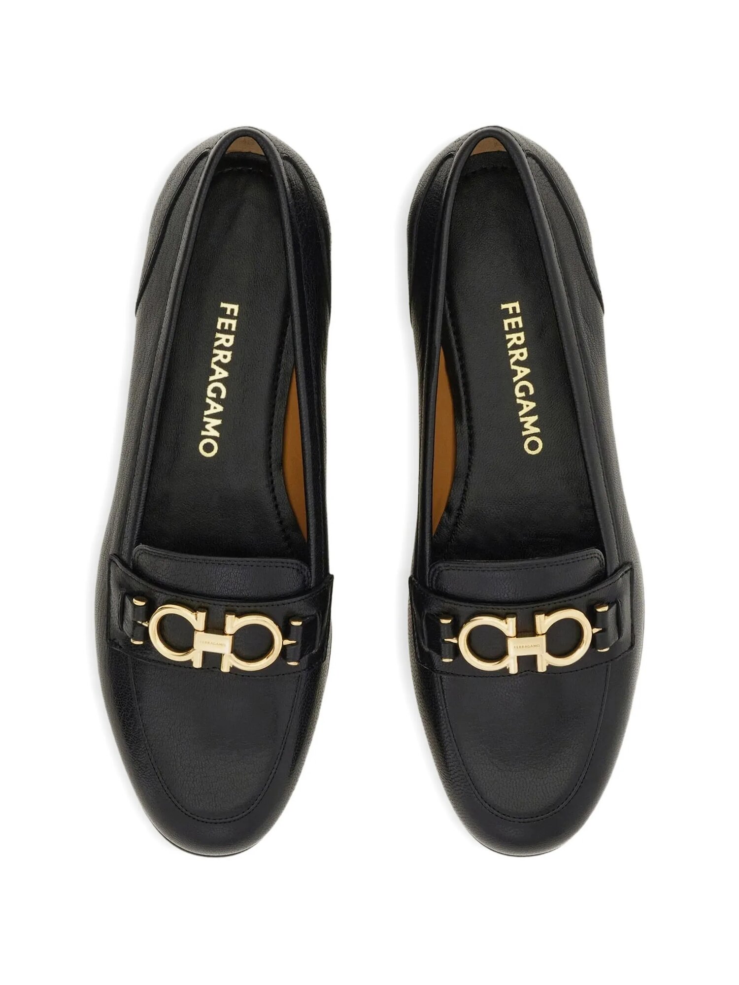 Лоферы Salvatore Ferragamo Gancini loafers, размер 6.5, черный — фото 1