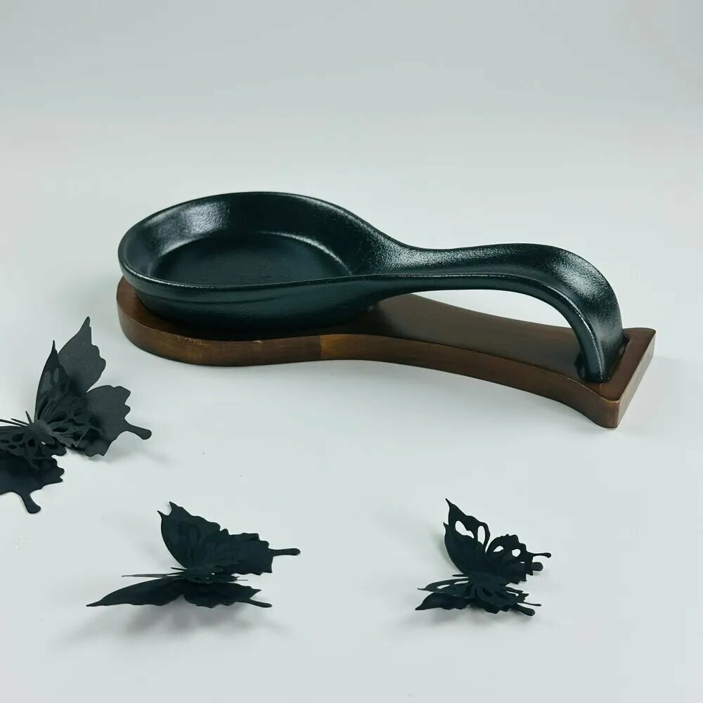 Ложка-подставка под кухонные аксессуары BLACKWOOD 23 см фарфор, подставка под ложку