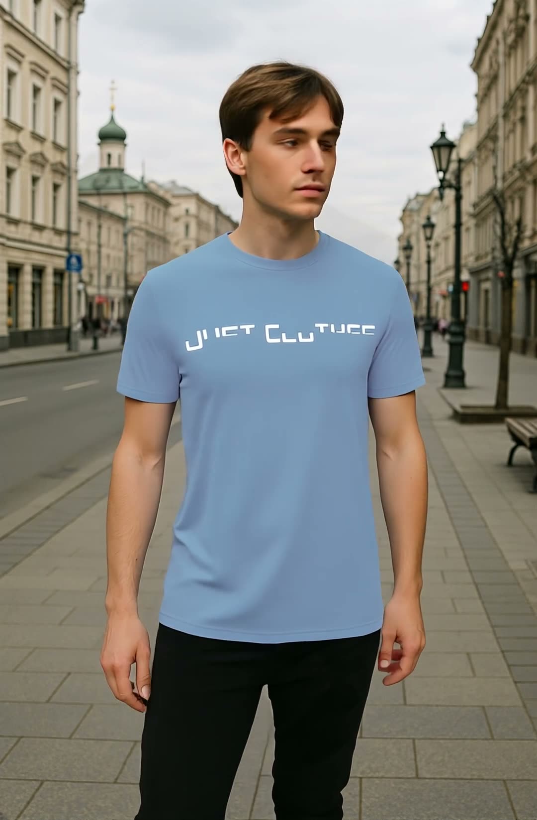 Футболка JUST CLOTHES, размер S, синий — фото 1