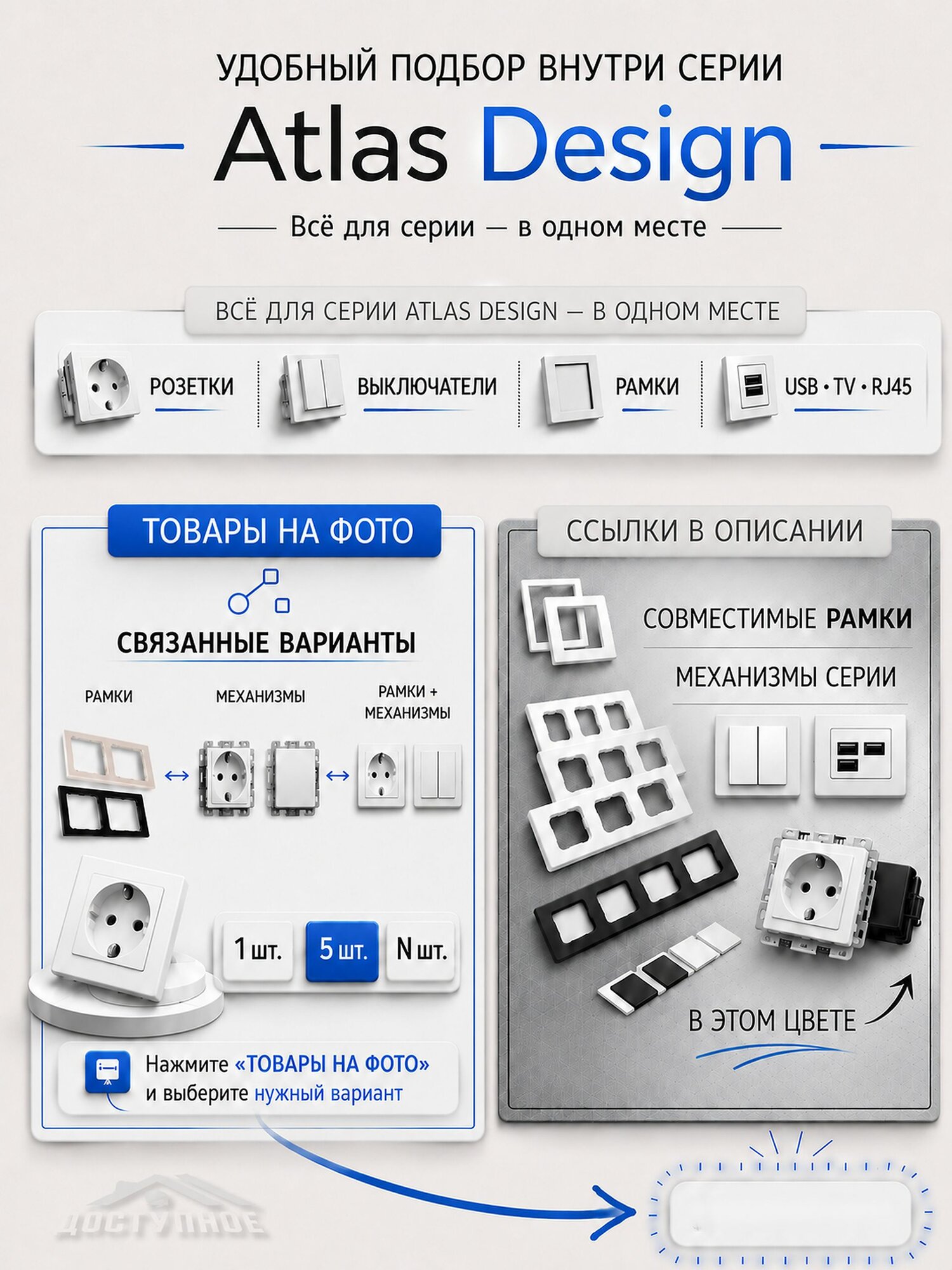 Розетка двойная с заземлением Systeme (Schneider) Electric AtlasDesign 16А белая ATN000126