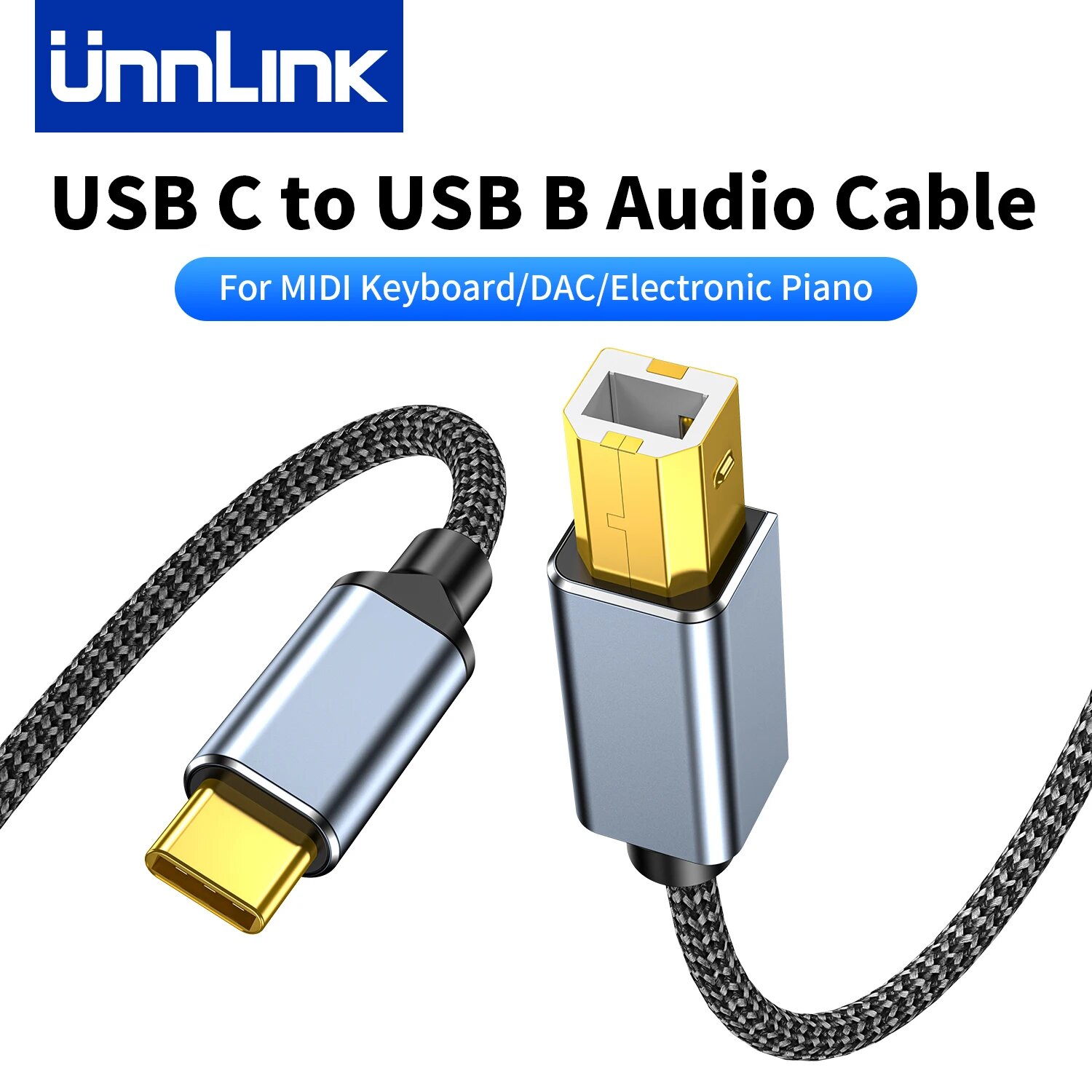 Кабель USB-C - USB-B Unnlink 1.5m — фото 1