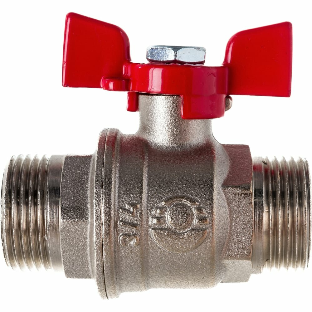 Шаровой кран VALFEX PREMIUM для воды, 3/4" НР/НР, бабочка VF.219. NB1.034. PREMIUM