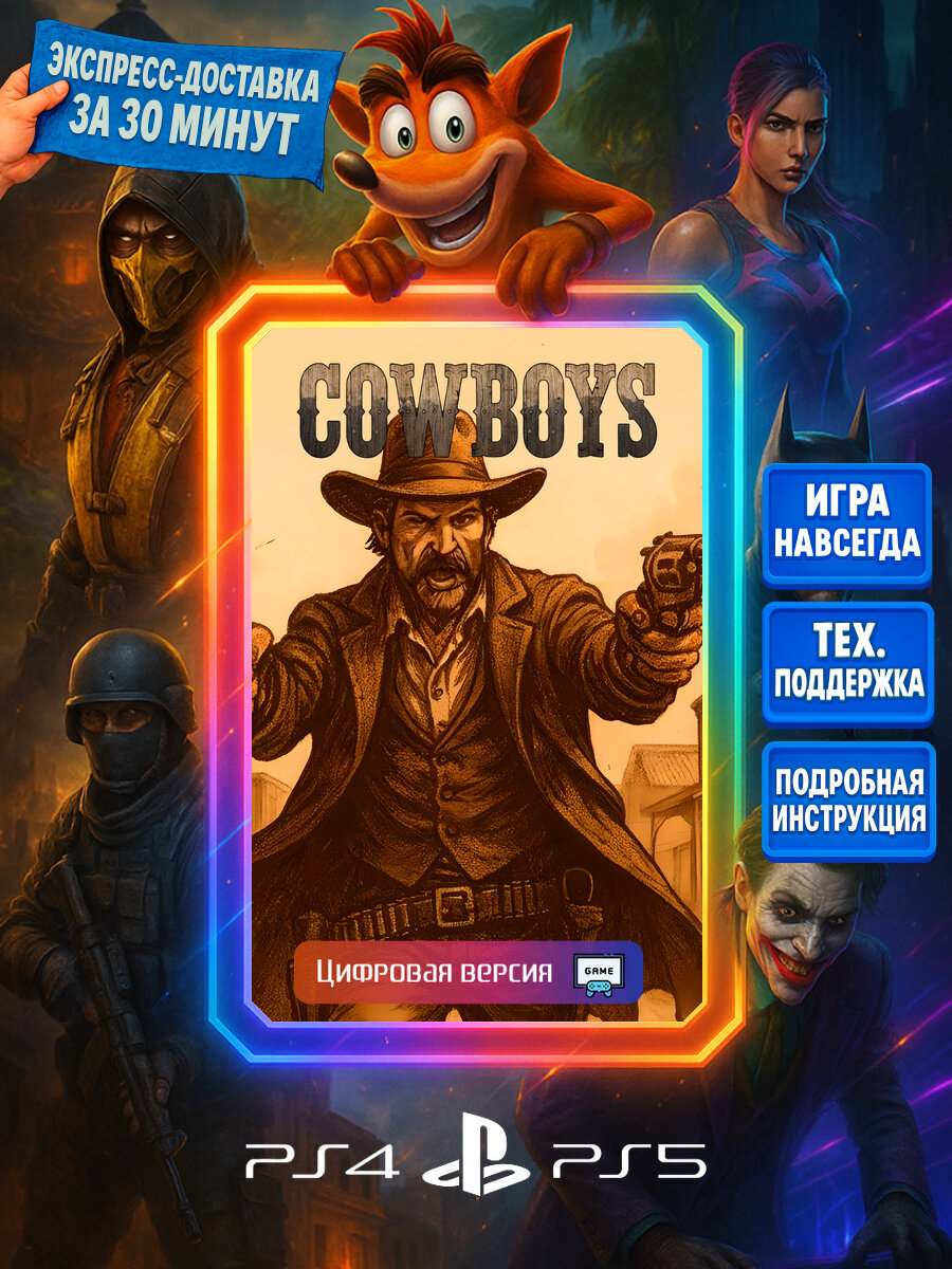 Cowboys PS4/PS5 | Моментальная доставка | Английский язык | Боевики