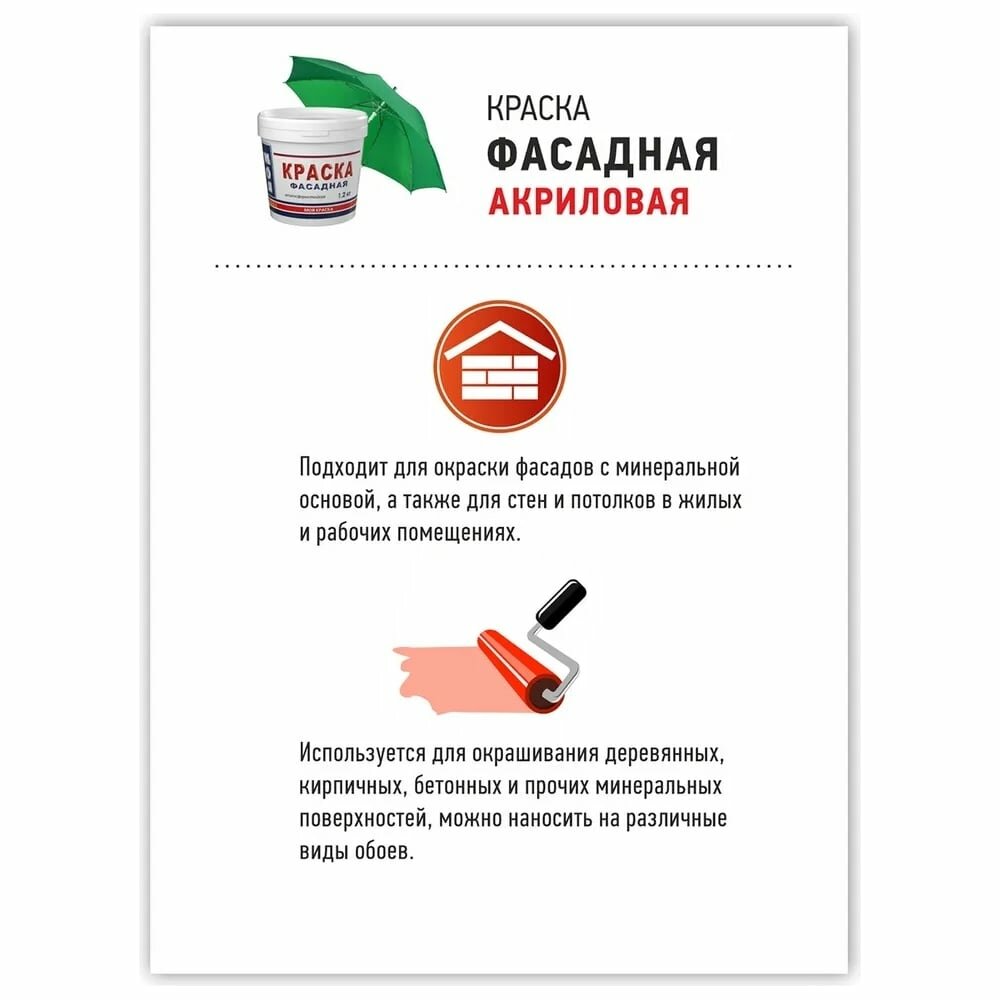 Фасадная краска МОЯ краска водно-дисперсионная, 14 кг 15621 — фото 1