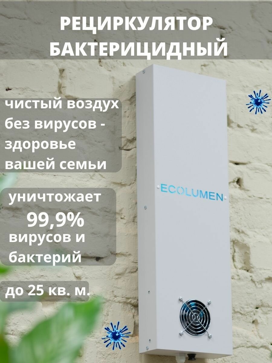 Рециркулятор бактерицидный ультрафиолетовый напольный УФ 15 ножки в комплекте, настенный, УФ лампа