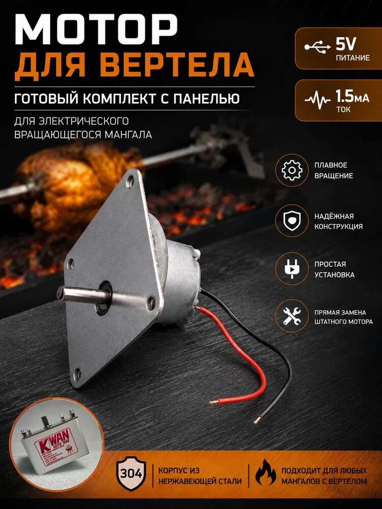 Мотор для автоматического вертела для шашлыка