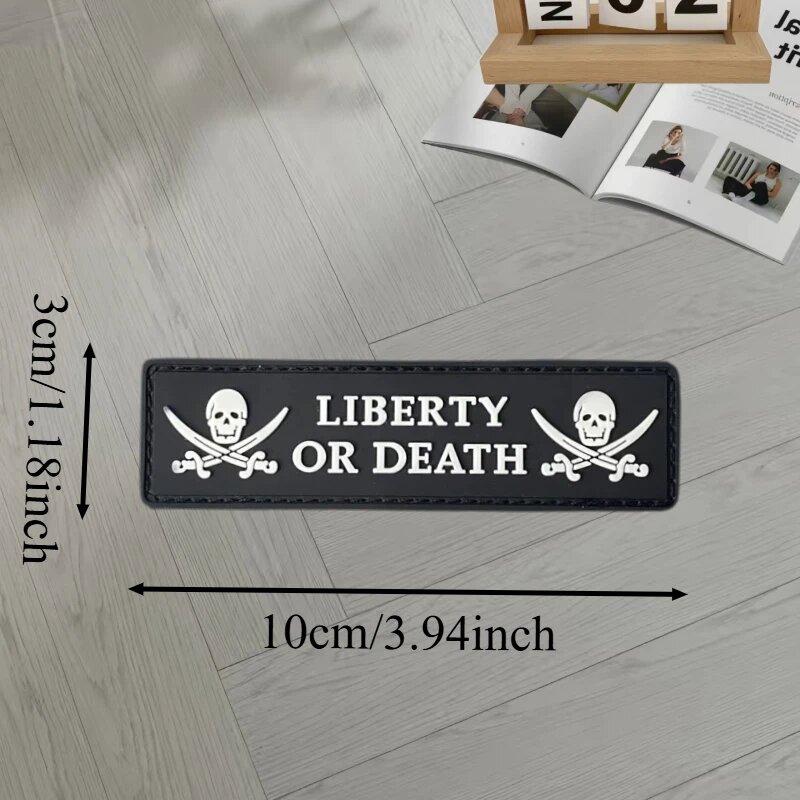 Liberty or Death 3D нашивка из ПВХ