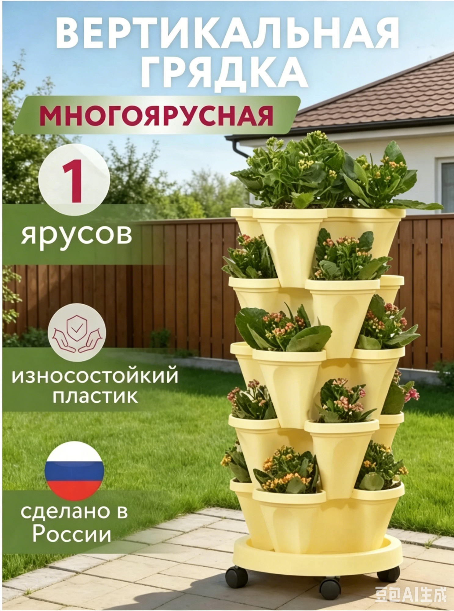 Грядка, 0.32х0.32 м, 1 шт