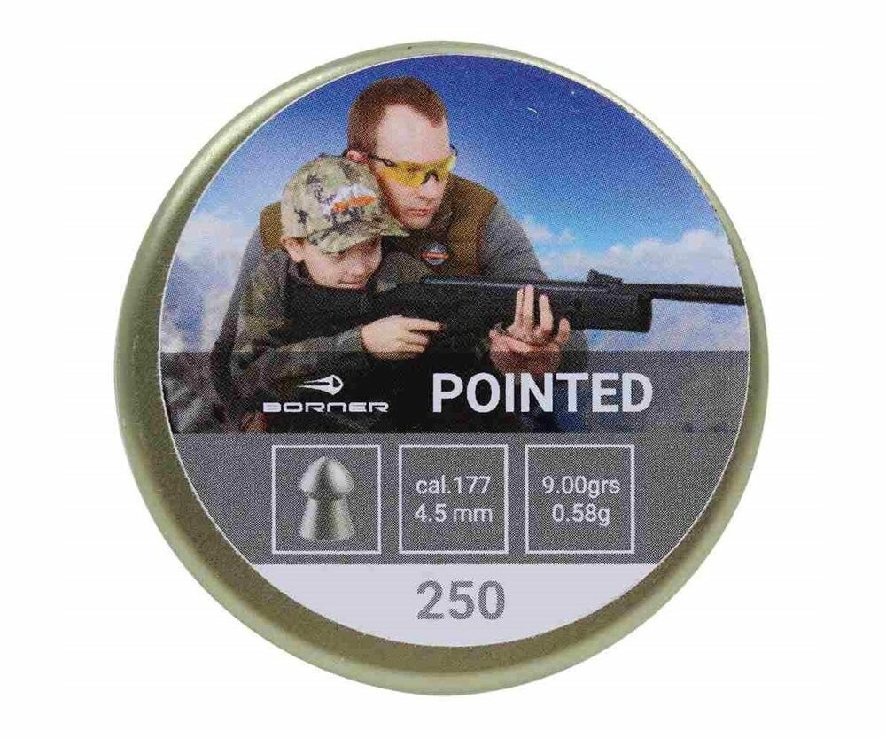Пуля пневм. Borner "Pointed", 4,5 (250 шт.) 0,58гр