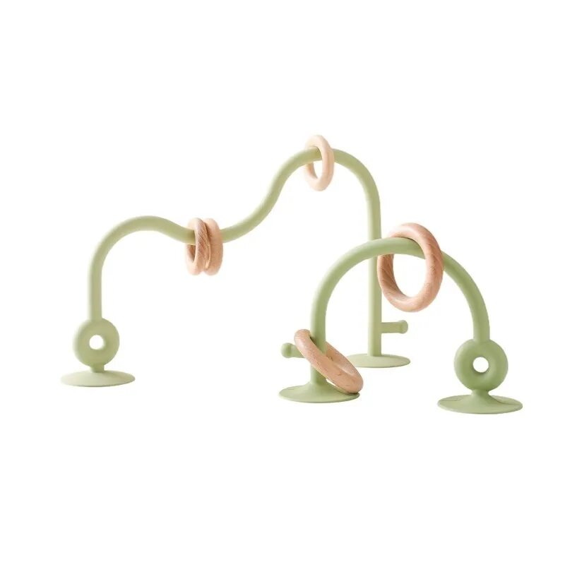 Игрушка для прорезывания зубов с кольцами, Olive