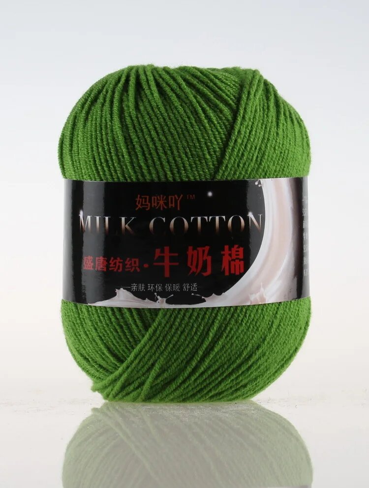 DIY Three Strands Graded Section Dyed Wool Medium Fine Cotton Thread Hand Crochet Doll Milk Cotton Thread Crochet Yarn