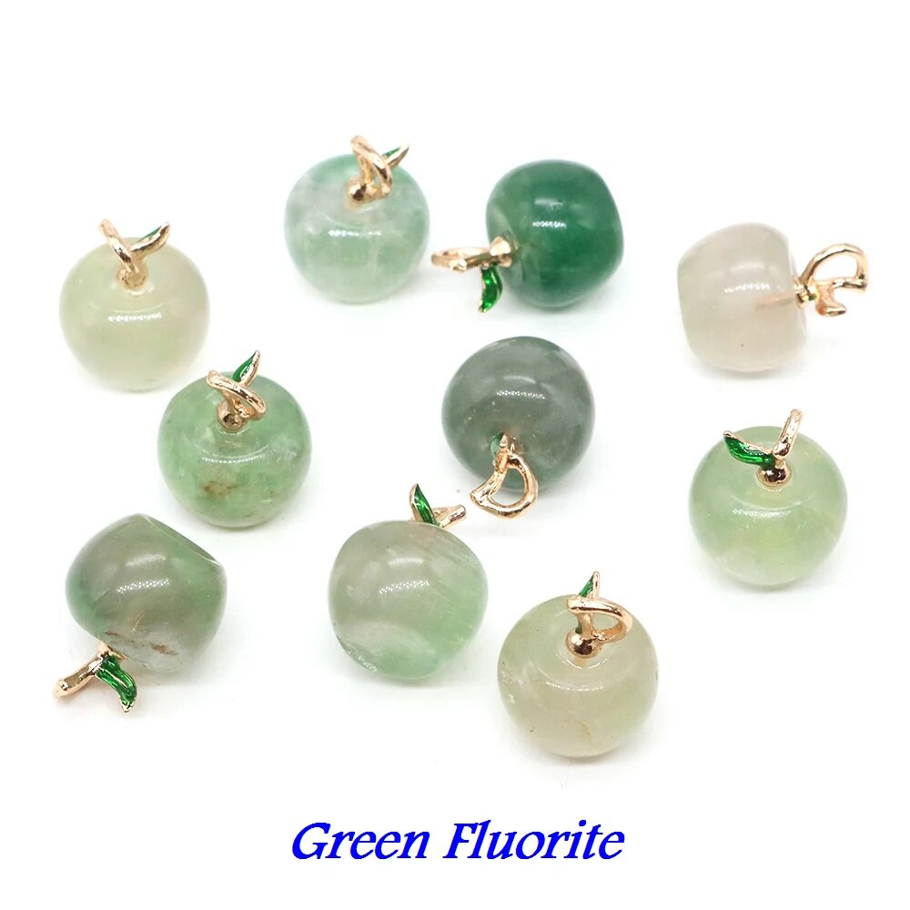 Мини подвески из камня 3 шт. Изумрудный, 5 PCS, Green Fluorite