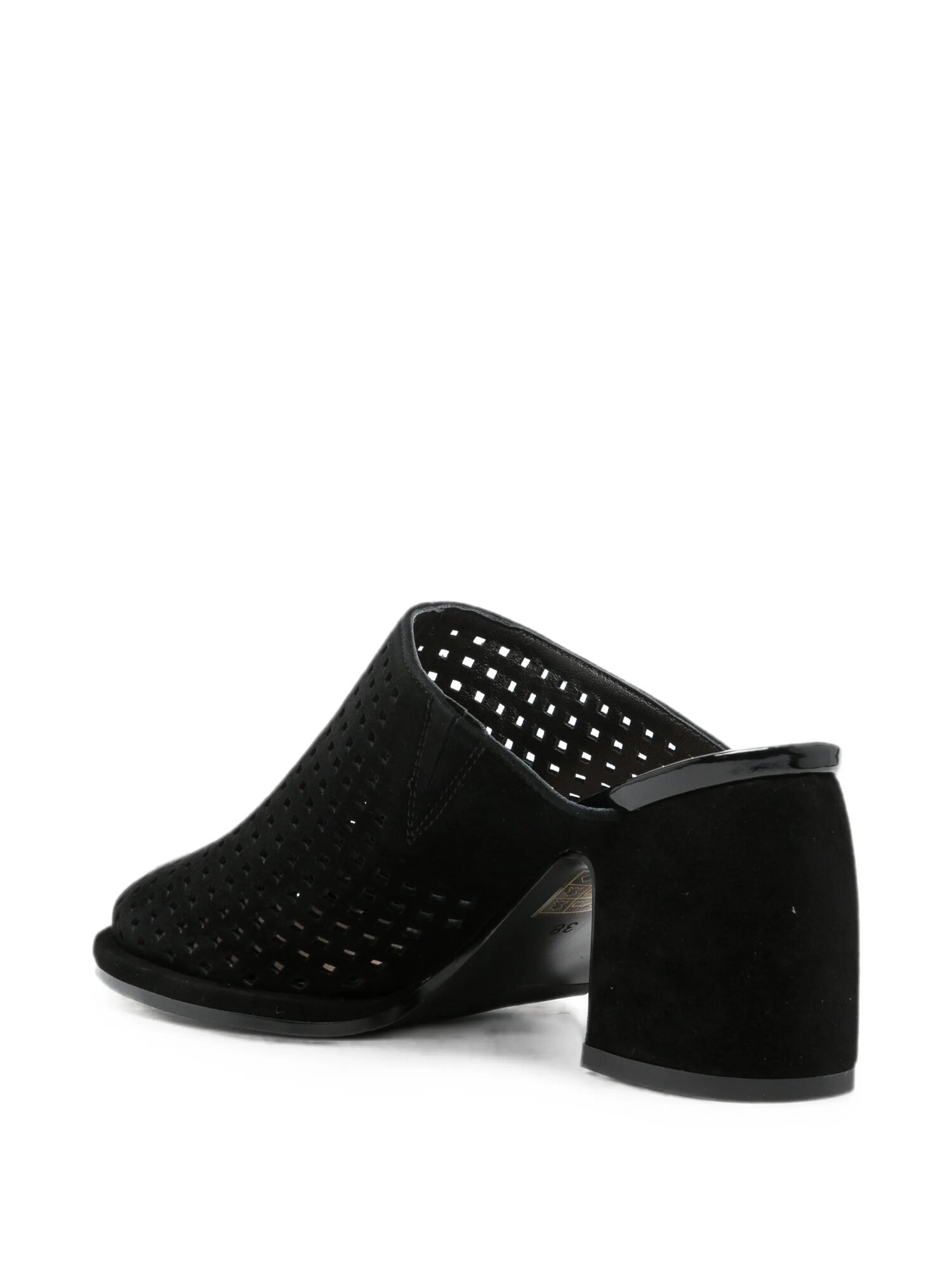 Мюли ADRIANNA FERETTI Perforated block-heel mules, размер 41 — фото 1
