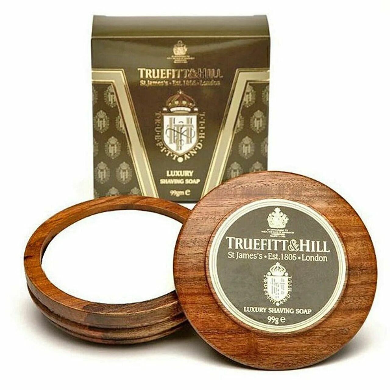 Truefitt & Hill Luxury Мыло для бритья 99 гр (в деревянной чаше)