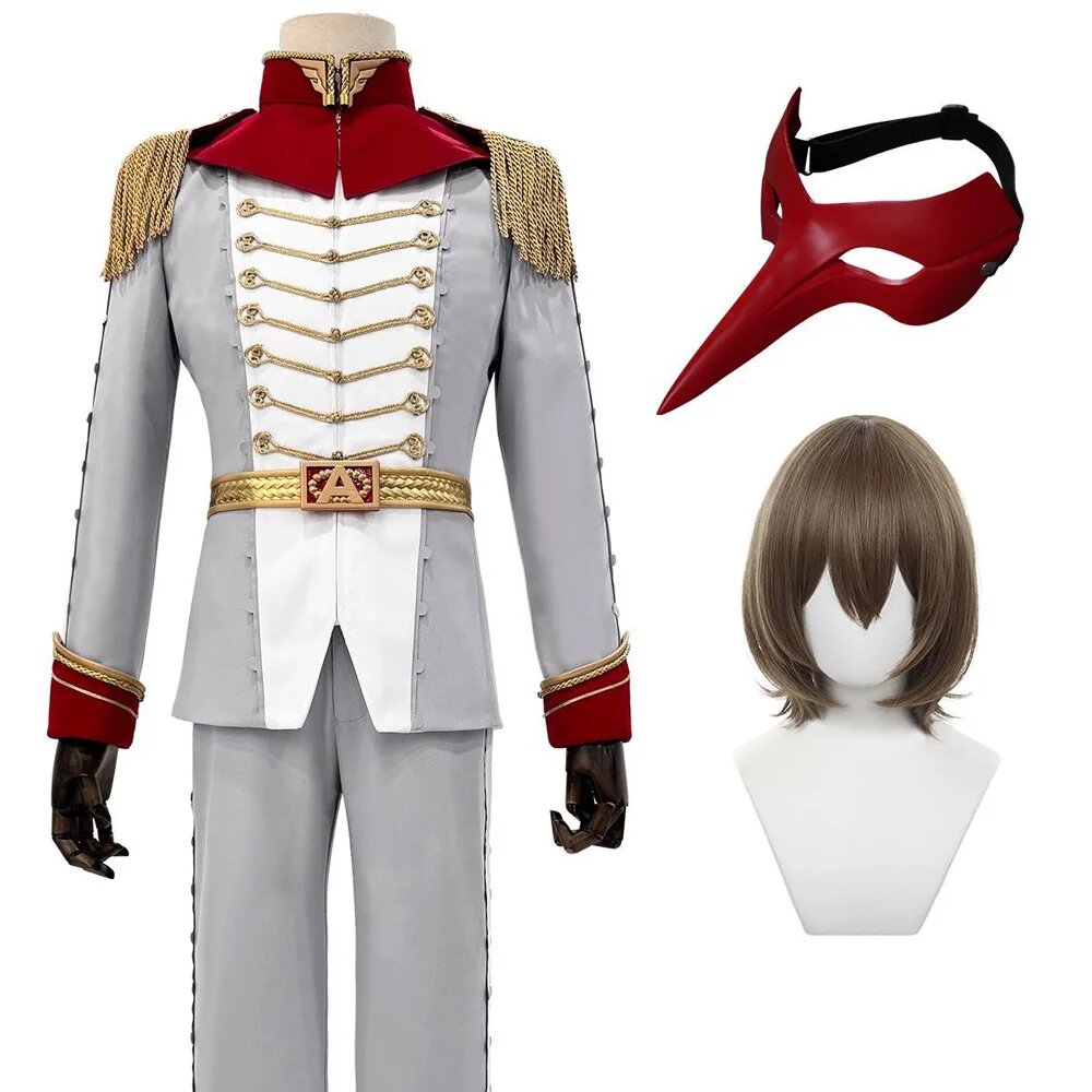 Косплей костюм Акечи Горо из Persona 5 XL, Costume Wig Mask