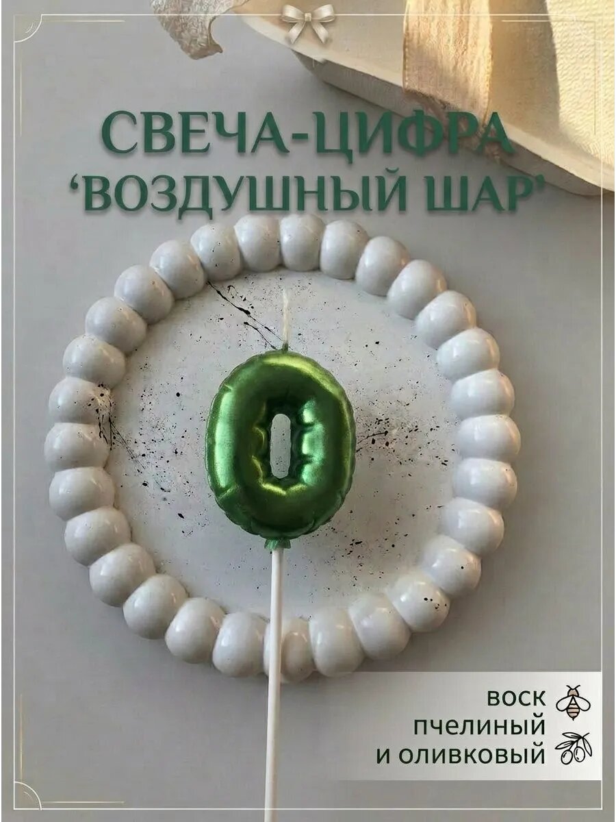 Свеча цифра 0 "Воздушный шар"