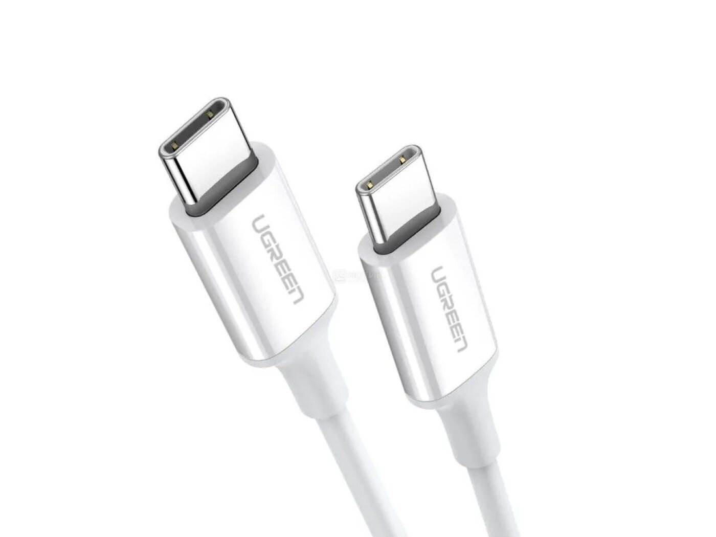 Кабель UGREEN US264 (60517) USB-C 2.0 Male To USB-C 2.0 Male 3A Data Cable. 0,5 м. белый