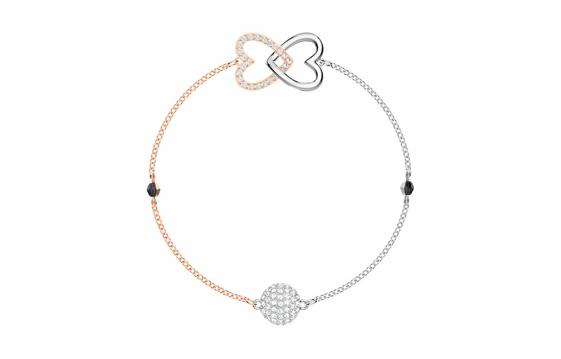 Слейв-браслет, кристаллы Swarovski