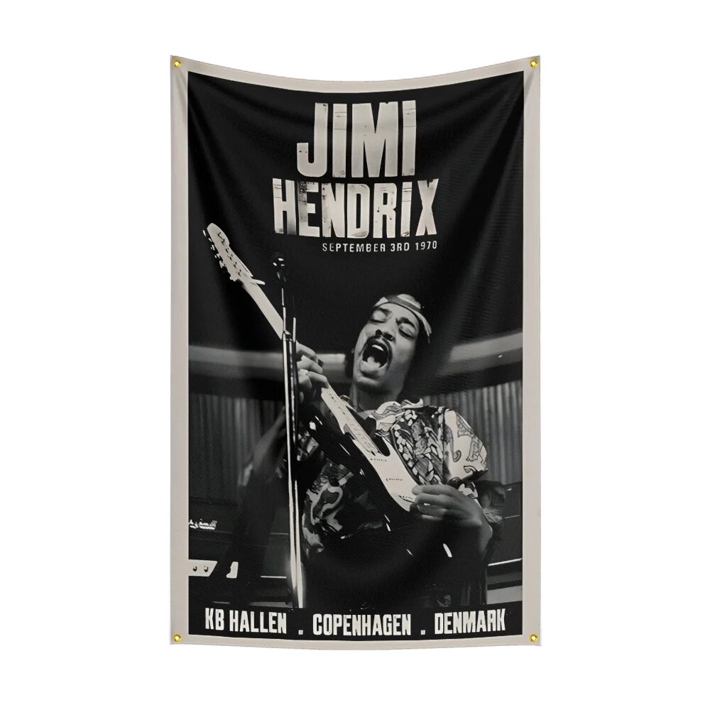 Гобелен Jimi Hendrix, 90x150cm, Черный, ZH0107