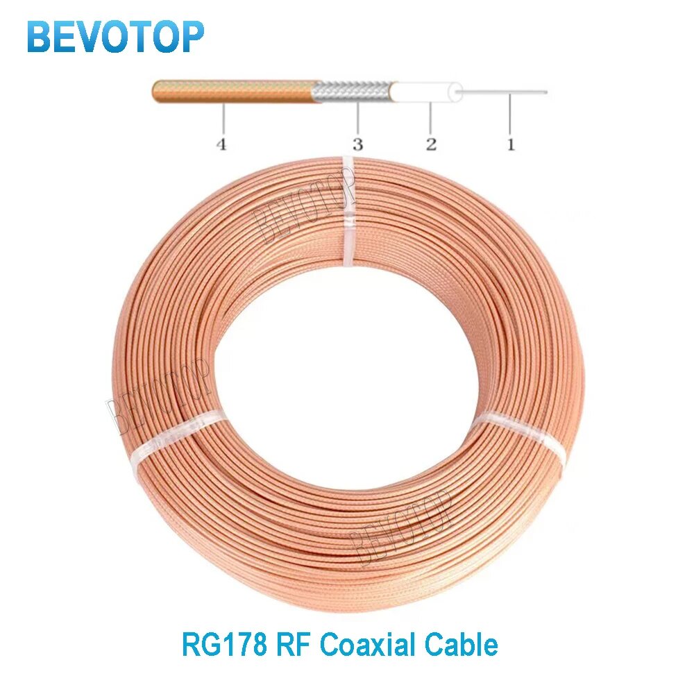 BEVOTOP RG178 кабель 50 Ом 15M