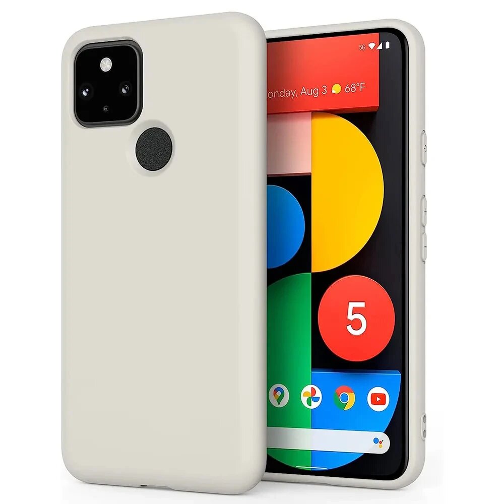 Оригинальный жидкий силиконовый чехол для Google Pixel 5 5A Pixel5a Pixel5, Белый, белый, Pixel 5A