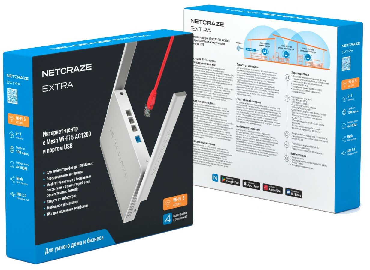 Wi-Fi Роутер Netcraze Extra (NC-1714)