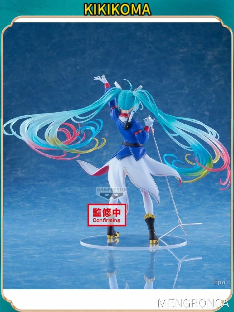 Фигурка BANDAI BPEV Gundam 45th Anniversary Hatsune Miku Gundam Collaboration Prize Figure, аниме, коллекционная 15см