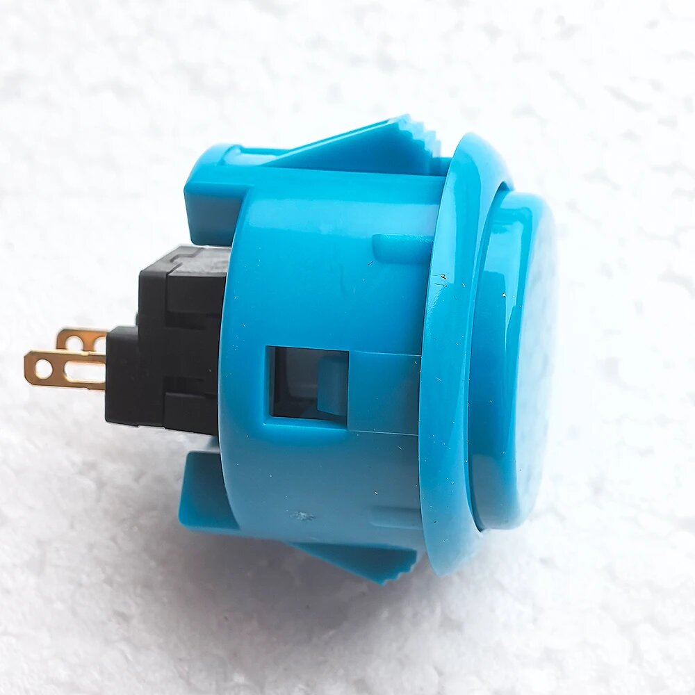 Оригинальные японские кнопки SANWA OBSF 24/30мм для аркадных автоматов 30mm blue