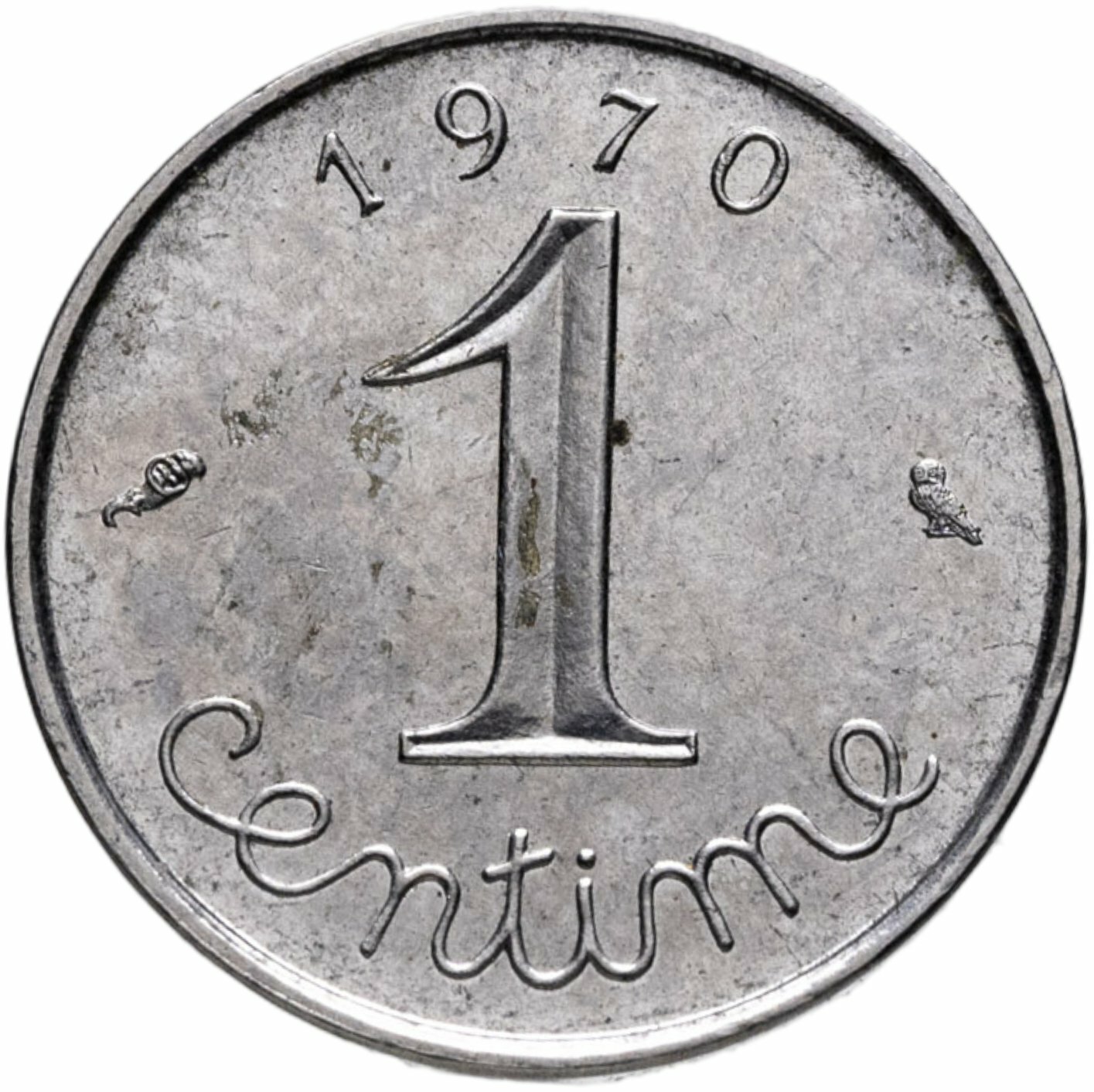 Франция 1 сантим 1970, Сталь, в сохранности VF-XF