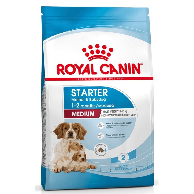 Royal Canin Medium Starter / Сухой корм Роял Канин Медиум Стартер для Щенков Средних пород в возрасте до 2 месяцев фас. 4 кг