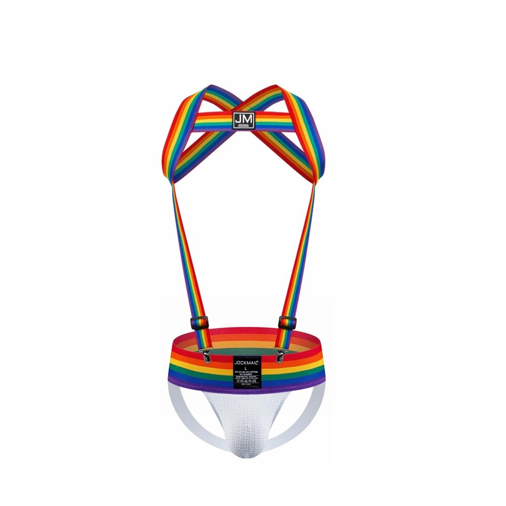 JOCKMAIL бандаж для тела Rainbow XL, JM917NRB-235White