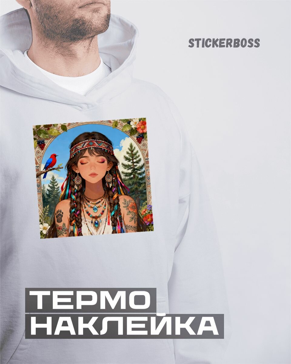 Термонаклейка термотрансфер на одежду девушка — фото 1