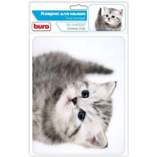 Коврик для мыши Buro BU-M40087 рисунок/котенок