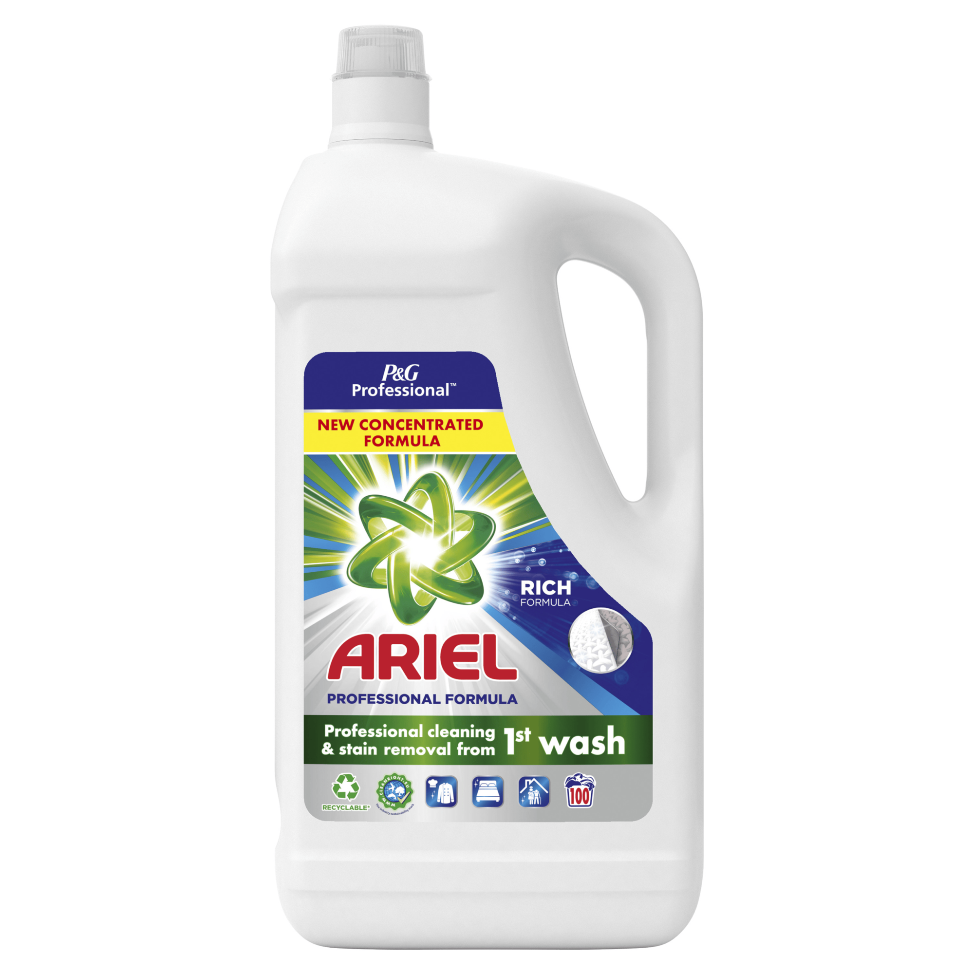 Гель для стирки Ariel Горный родник 4.05л (для стирки белого и светлого белья, аромат: свежесть)