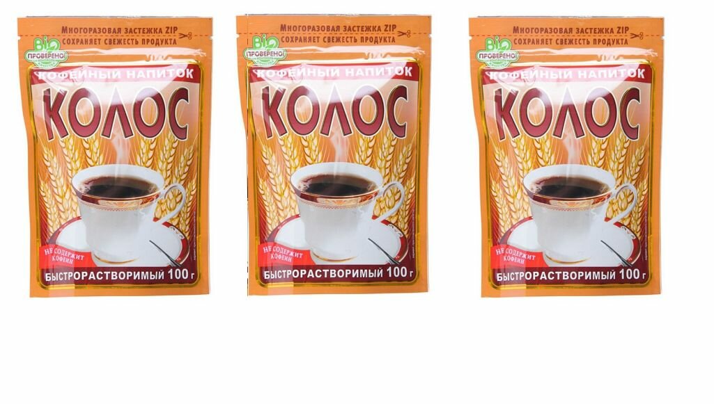 Здоровье Кофейный напиток , быстрорастворимый, 100 г , 3шт