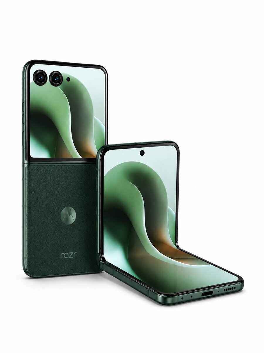 Смартфон Motorola Razr 60 Ultra 5G 16/512 ГБ, зелёный PANTONE Scarab, складной, экран 7,0 дюйма 165 Гц