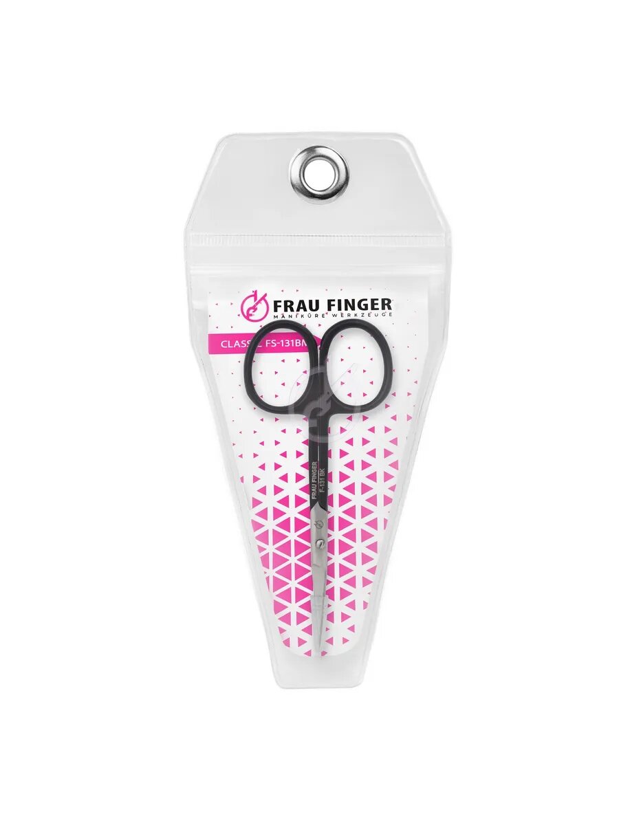 Frau Finger Ножницы маникюрные для кутикулы изогнутые / Classic FS-131BM, матовые, ручная заточка, 10 см