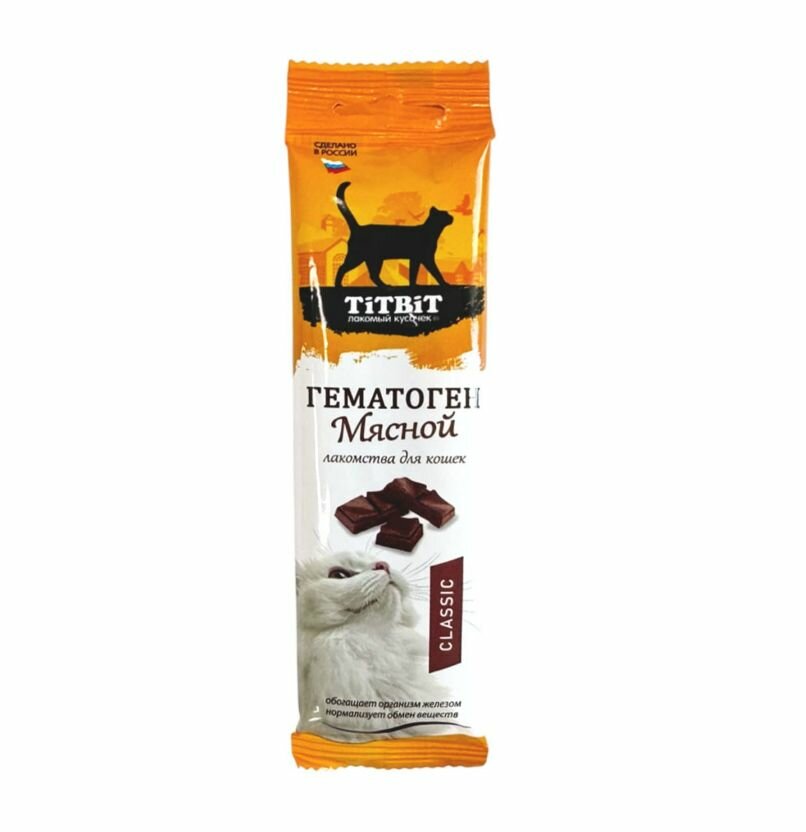 Titbit Гематоген мясной для кошек Classic, 30 г