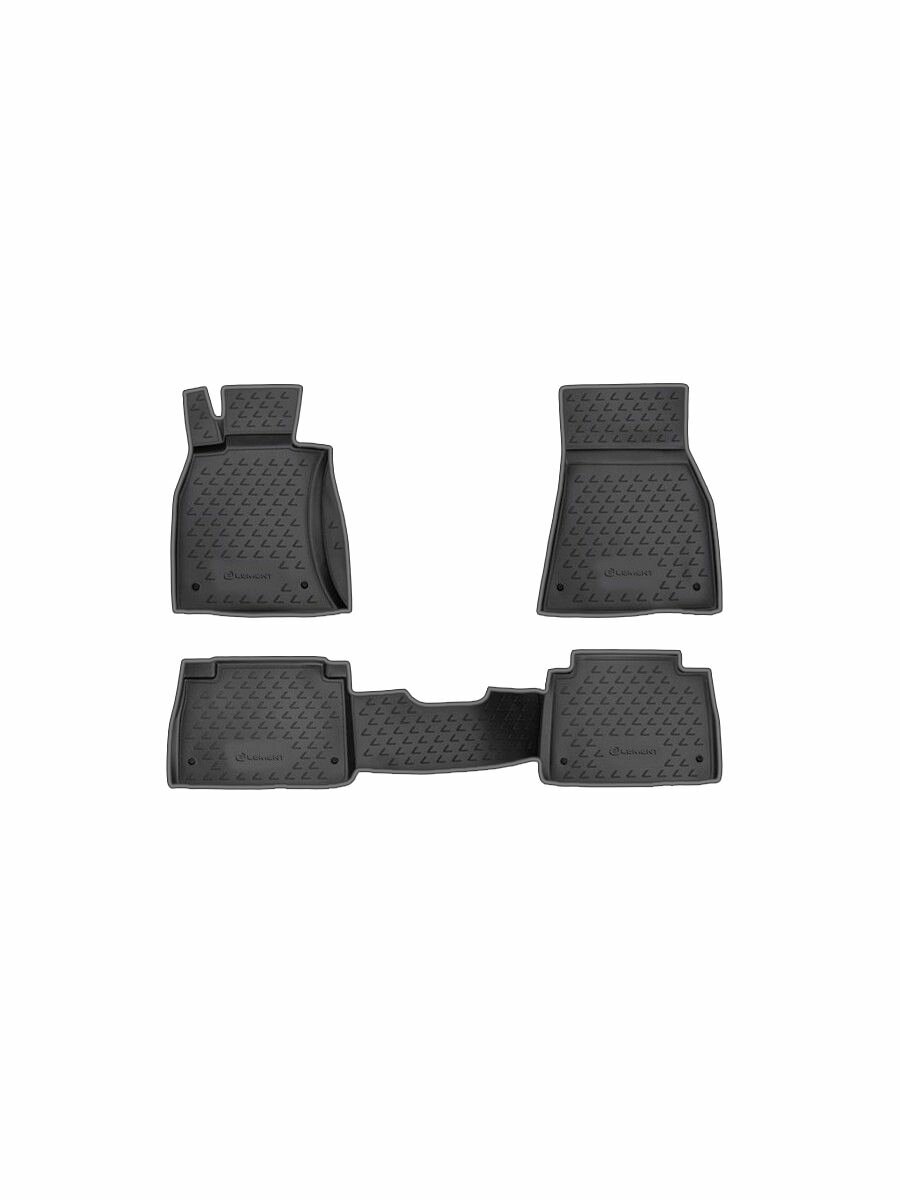 Коврики 3D в салон LEXUS LS460 2006-, 4 шт. (черный кант, полиуретан) / Лексус ЛС
