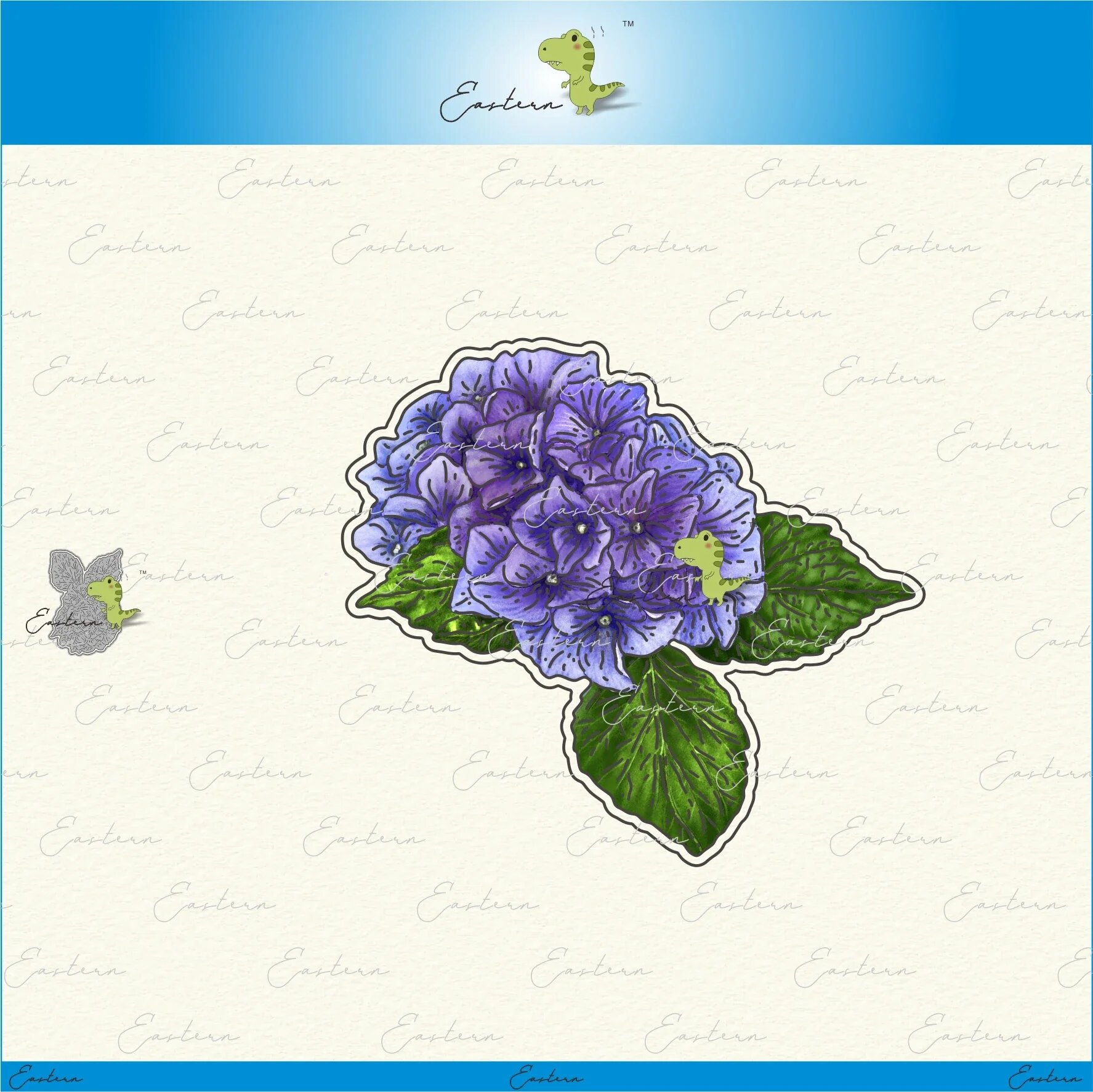 Металлические вырубные ножи Tender Hydrangea для скрапбукинга Matching color paper
