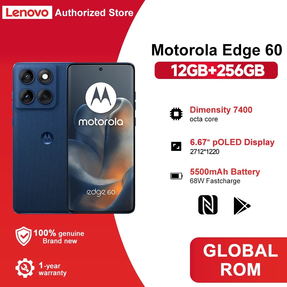 Смартфон Motorola Edge 60, 12/256ГБ, global