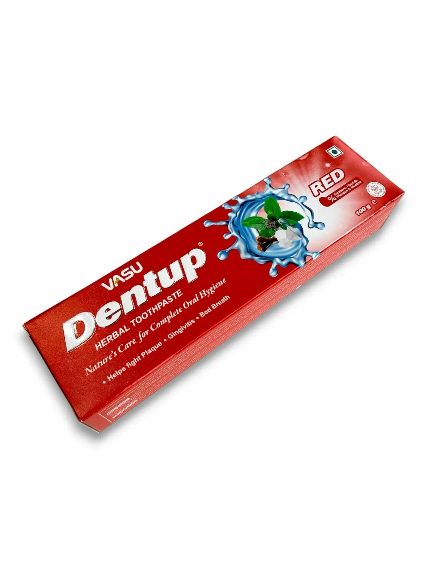 DENTUP Herbal Toothpaste, RED, Vasu (дентап, Зубная паста на травах, РЭД, Васу), 100 г.