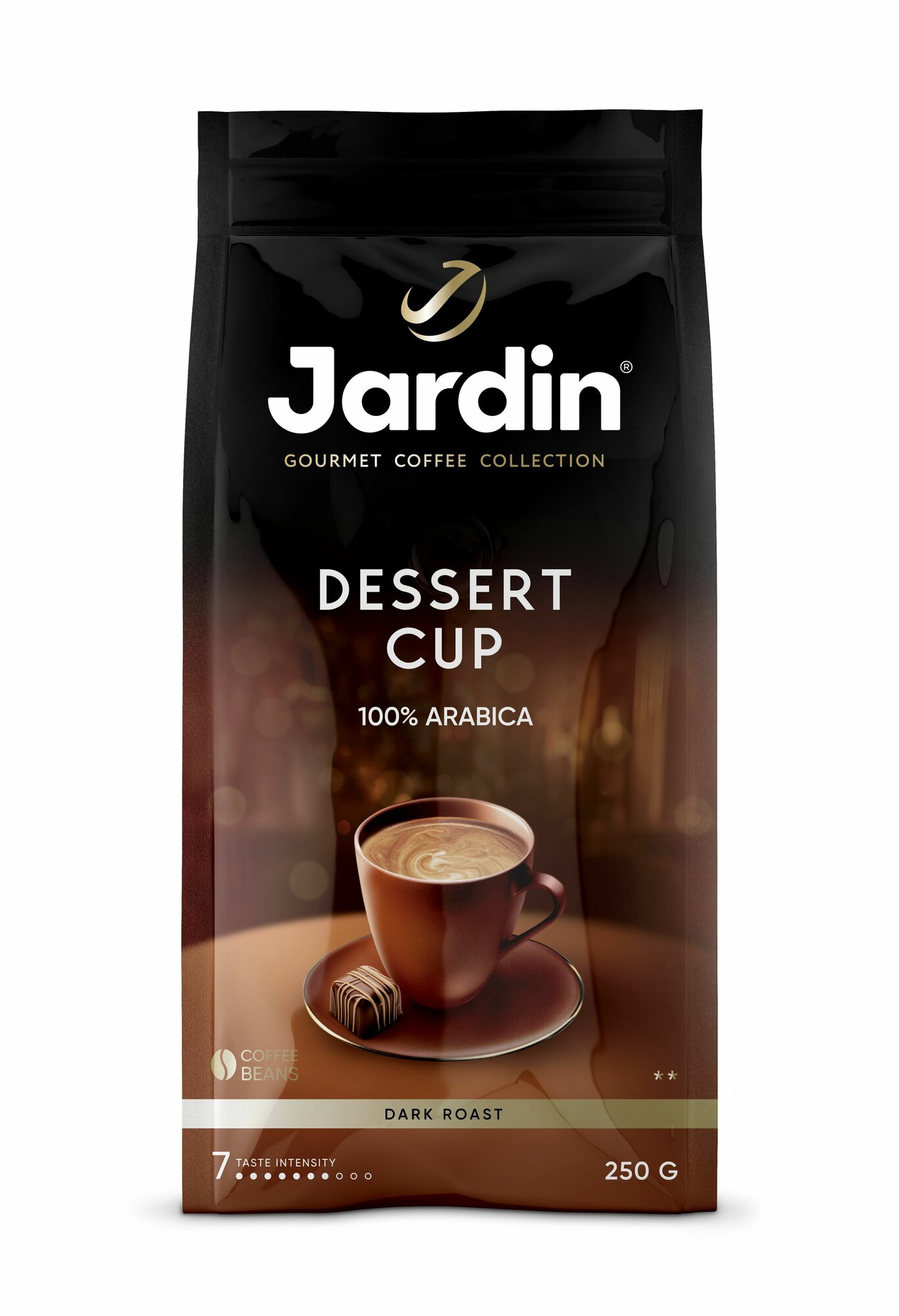 Кофе в зёрнах Jardin Dessert Cup, арабика, 250 г десертный 250 грамм