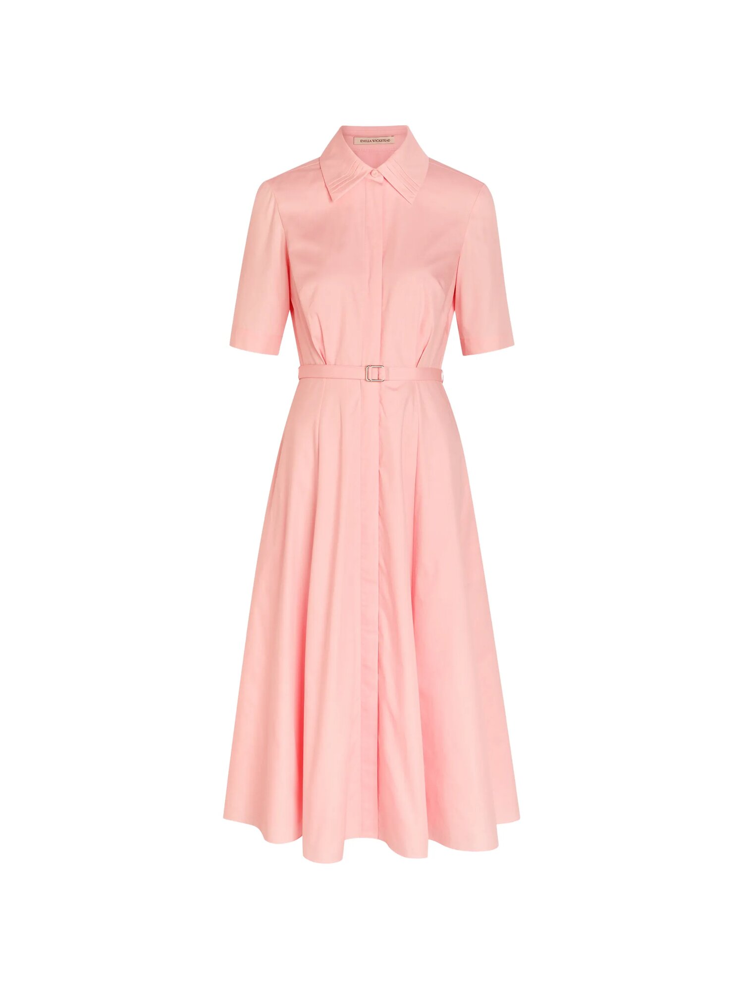 Платье Belted pleated-collar midi dress