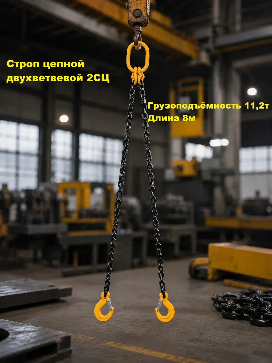 Строп цепной двухветвевой 2СЦ 11,2 т, 8 м