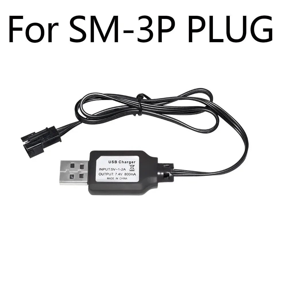 14500 7.4V 1200mAh литий-ионная батарея SM-3P для дистанционного управления водной пулей игрушки RC части батареи 2S 7.4V и зарядного устройства USB