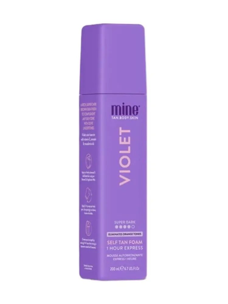 MineTan / Мусс-автозагар для моментального загара Violet Self Tan Foam 200 мл
