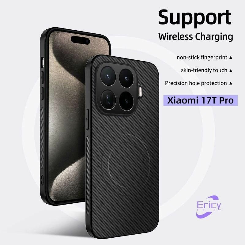 Кевларовый узор MagSafe чехол для Xiaomi 17T Pro (Сяоми 17Т Про)