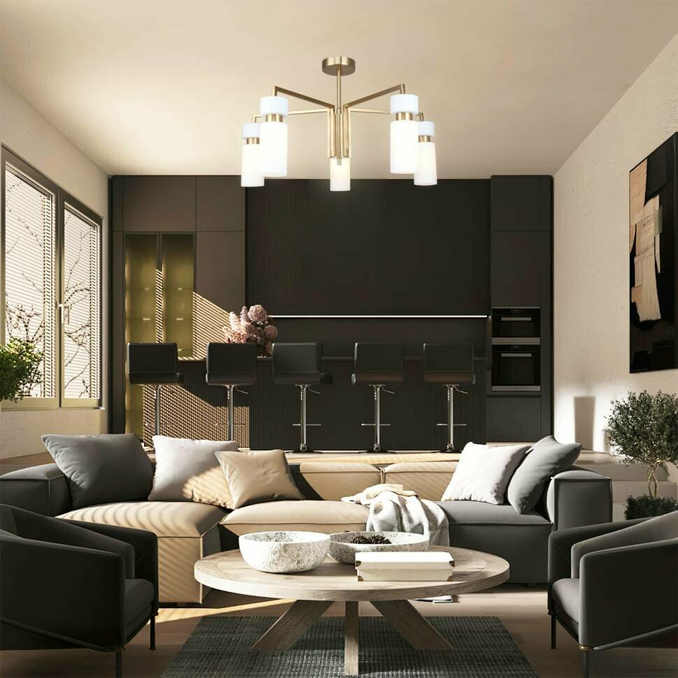 ESCADA арт. 1171/5P E14*40W Brass — фото 1